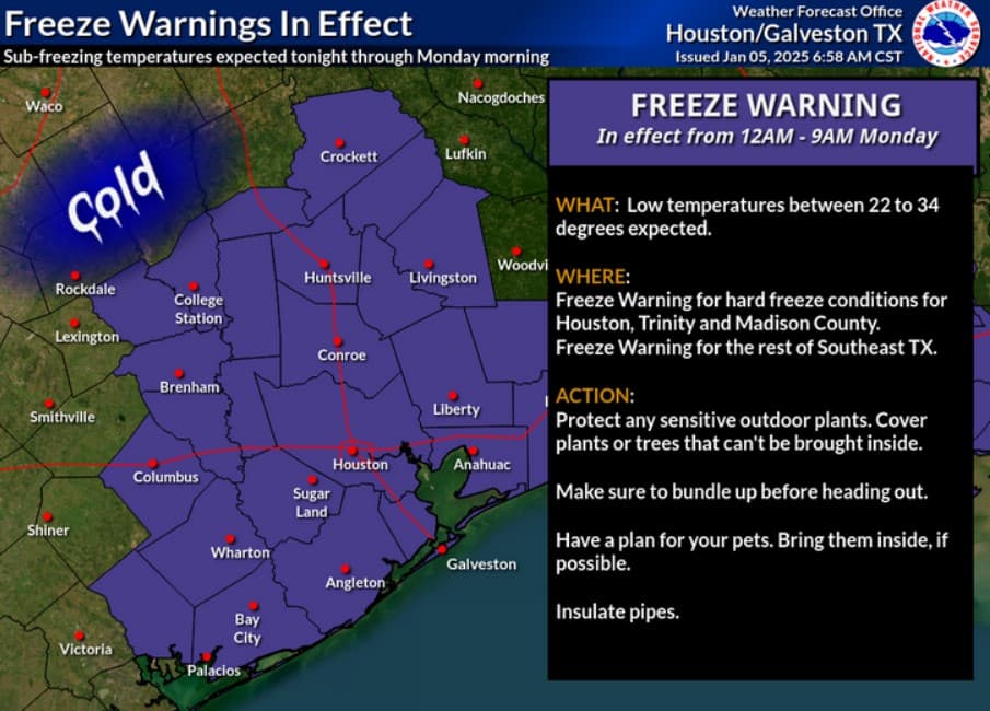 PremierSite - Severe Weather Warning - Freezing Temperatures